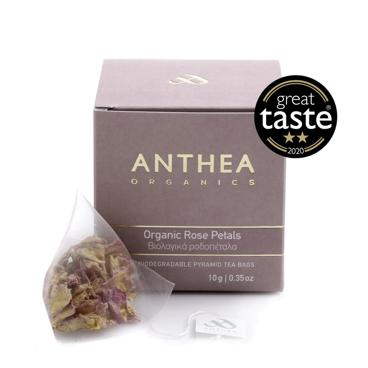 Organic Rose Petal Tea- 10 biodegradable plastic free pyramid tea bags ...